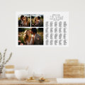 Modern photo collage wedding seating chart | Zazzle