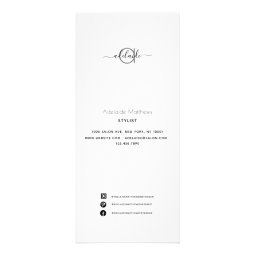 Modern Photo Collage White Spa Salon Service Menu | Zazzle