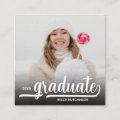 Modern Photo Crimson Graduation Enclosure Card | Zazzle