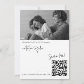 Modern Photo Custom QR Code Save the Date Invitation | Zazzle