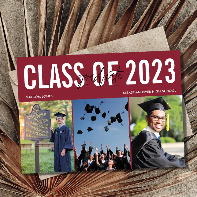 Modern Photo Digital Graduation Announcement | Zazzle