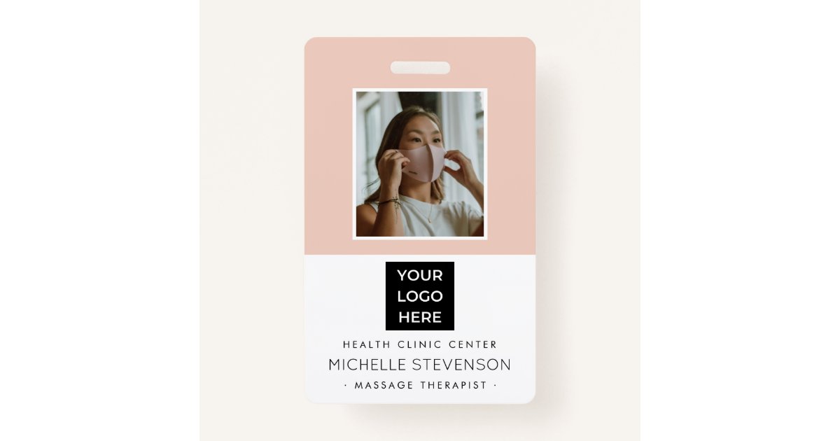 Modern Photo Employee Badge | Zazzle