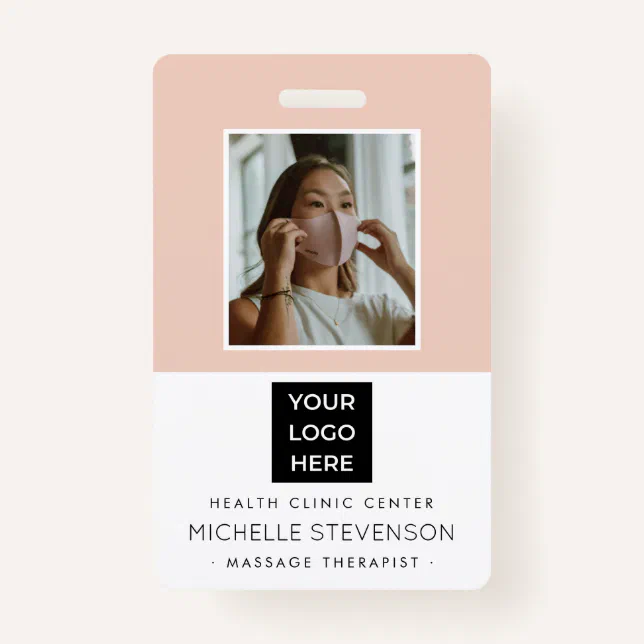 Modern Photo Employee Badge | Zazzle