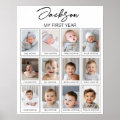Modern Photo First Year Milestone Sign | Zazzle