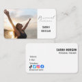 Modern Photo Fitness Personal Trainer Influencer Business Card | Zazzle