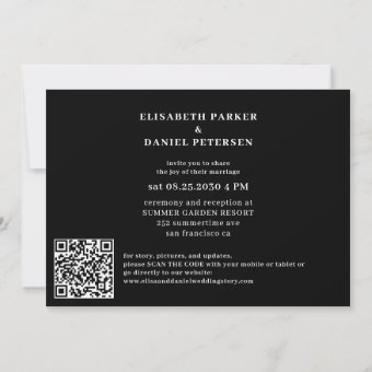 Modern photo funny casual QR CODE wedding Invitation | Zazzle