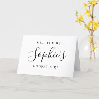 Modern Photo Godfather Proposal Card | Zazzle