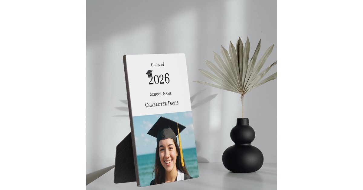 Modern photo Graduate Plaque | Zazzle