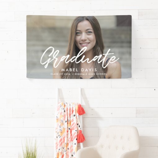 Modern Photo graduation Banner | Zazzle