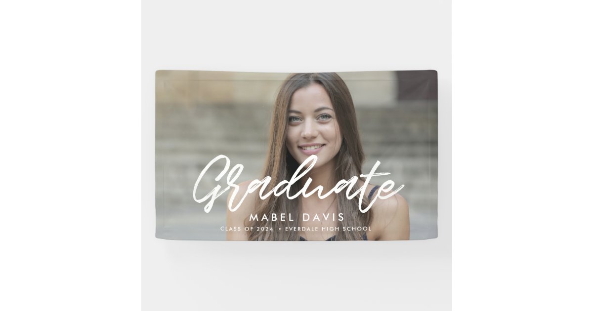 Modern Photo graduation Banner | Zazzle