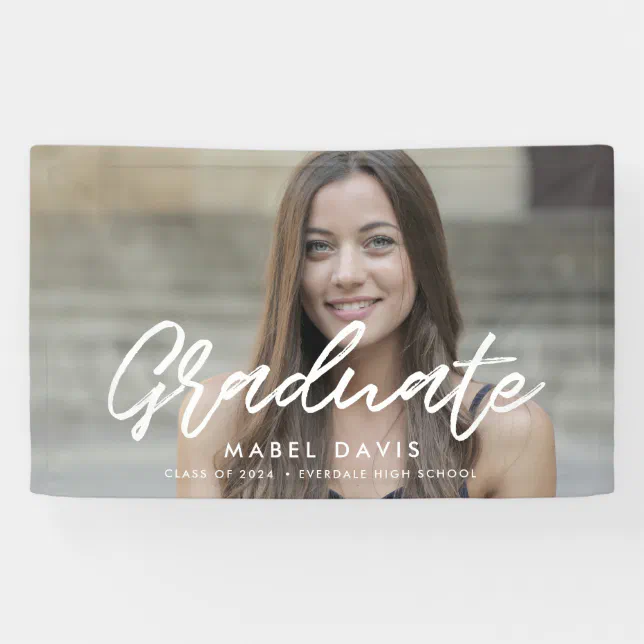 Modern Photo graduation Banner | Zazzle