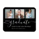 Modern Photo Graduation Collage 2022 Black Magnet | Zazzle