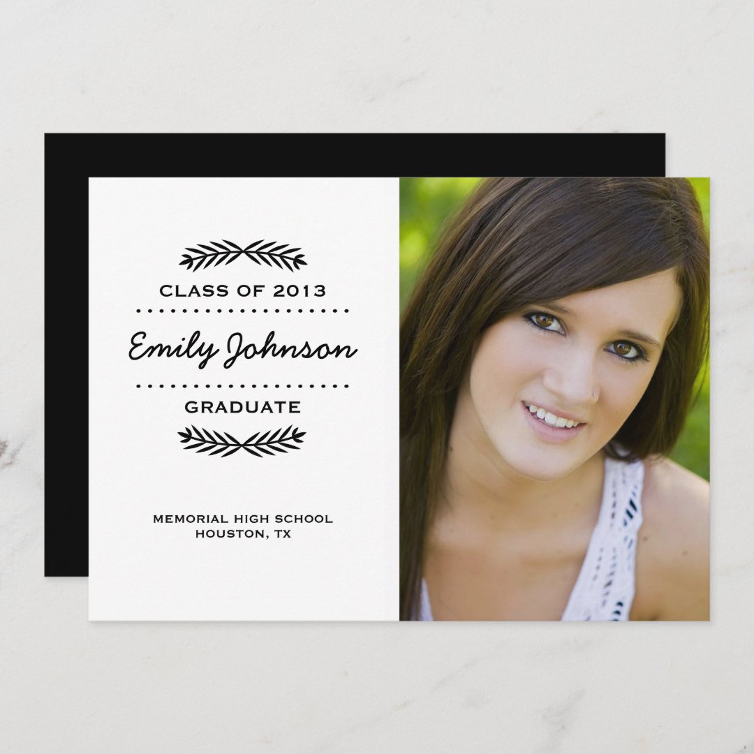 Modern Photo Graduation Invitation | Zazzle