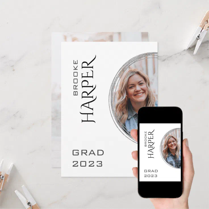 Modern Photo Graduation Party Invitation | Zazzle