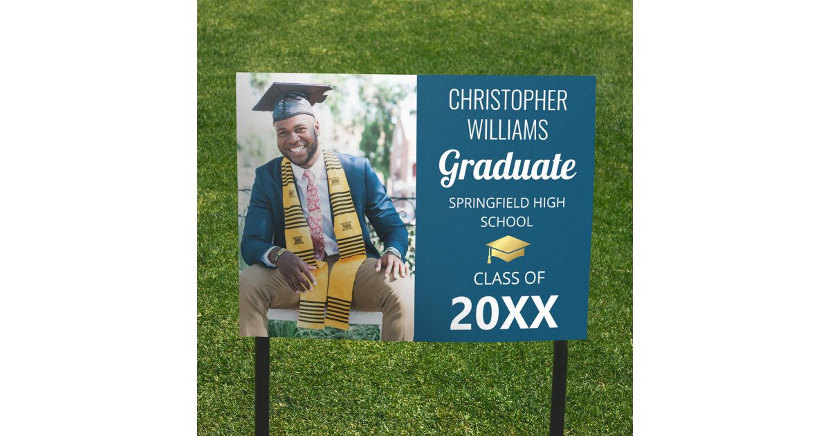 Modern Photo Graduation Sign | Zazzle