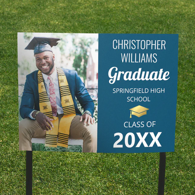 Modern Photo Graduation Sign | Zazzle