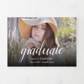 Modern Photo Graduation Tri-Fold Announcement | Zazzle