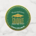 Modern Photo Green Gold Graduation Table Confetti | Zazzle