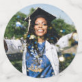 Modern Photo Green Gold Graduation Table Confetti | Zazzle
