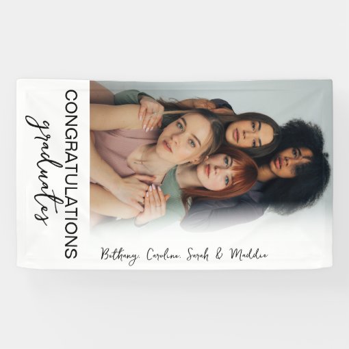 Modern Photo Group Graduation Party Banner | Zazzle