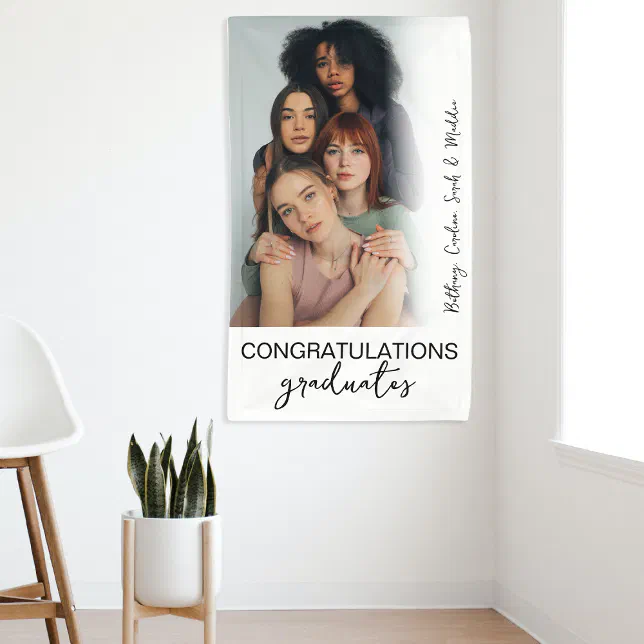 Modern Photo Group Graduation Party Banner | Zazzle