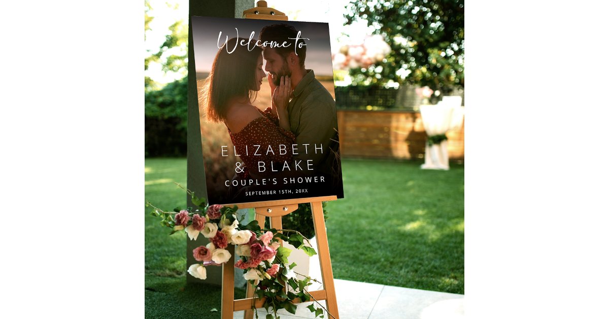 Modern Photo Handwritten Script Welcome Sign | Zazzle