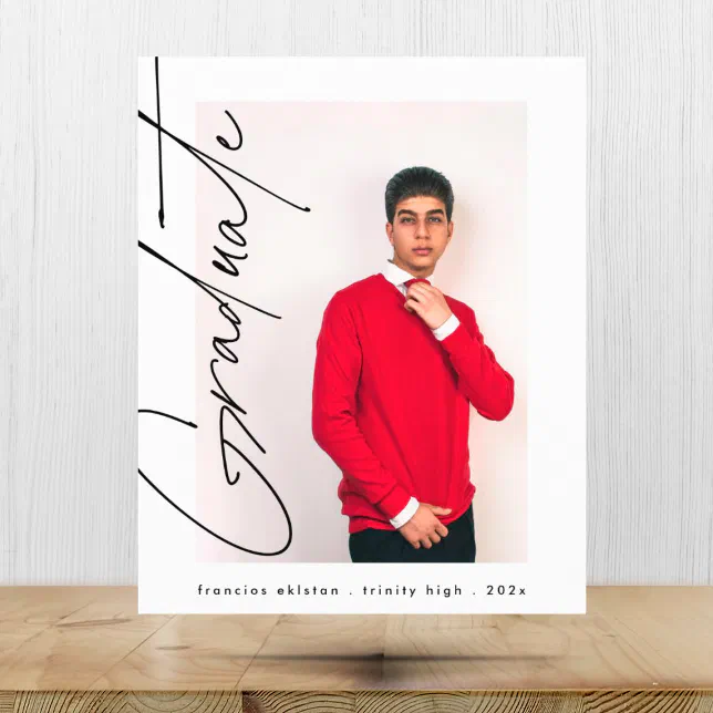 Modern Photo High School Cheap Graduation Sheet | Zazzle