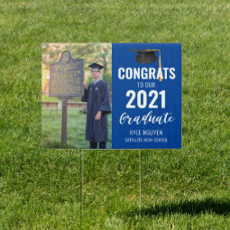 Modern Photo High School Graduation Sign | Zazzle