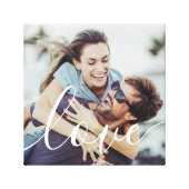 Modern Photo Love Script Canvas Print | Zazzle
