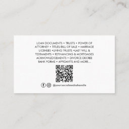 Modern Photo Notary Signing Agent Business Card | Zazzle