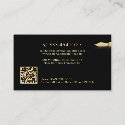 Modern photo notary signing agent business card | Zazzle