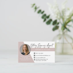 Modern Photo Notary Signing Agent Business Card | Zazzle