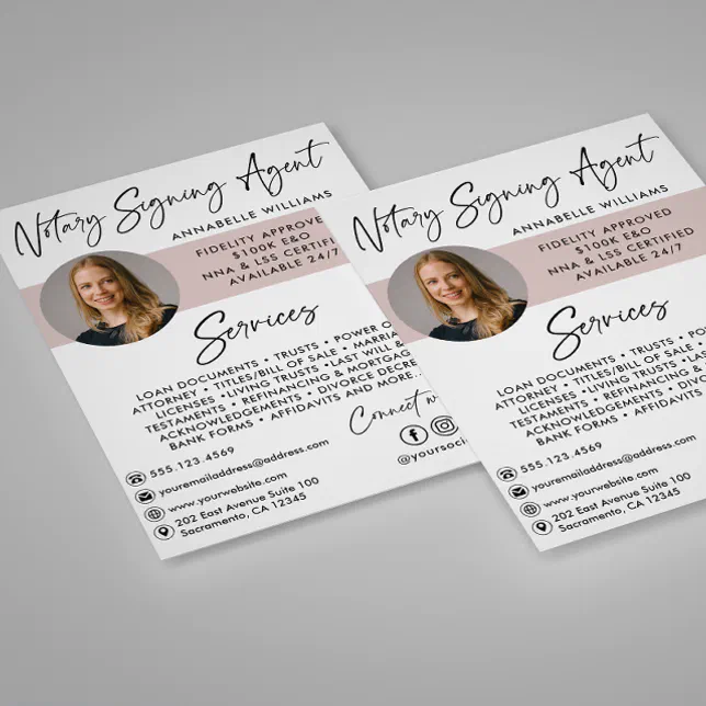 Modern Photo Notary Signing Agent Flyer | Zazzle