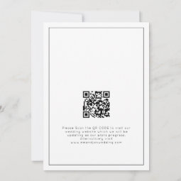Modern Photo Overlay Line Border QR Code Save The Date | Zazzle