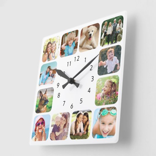 Modern Photo Personalized Acrylic Wall Clock | Zazzle