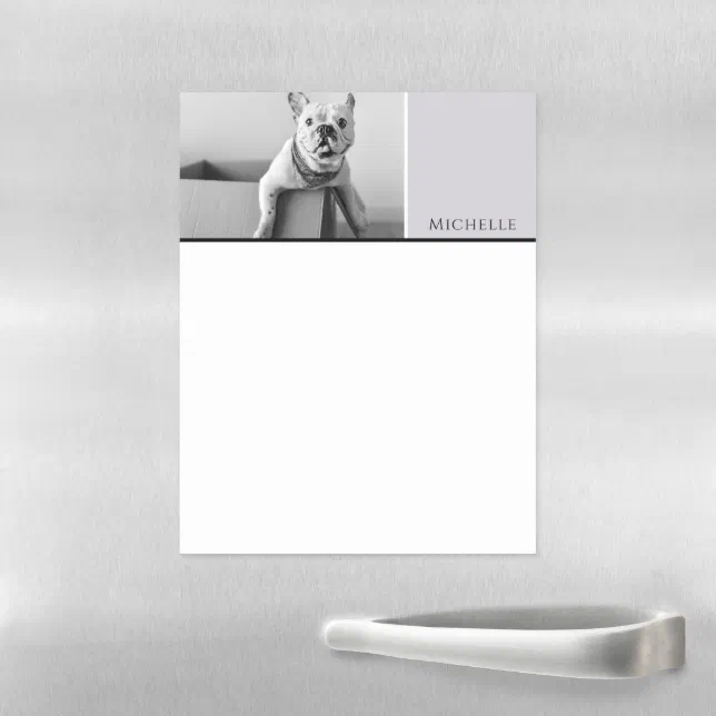 Modern Photo Personalized Magnetic Dry Erase Sheet | Zazzle