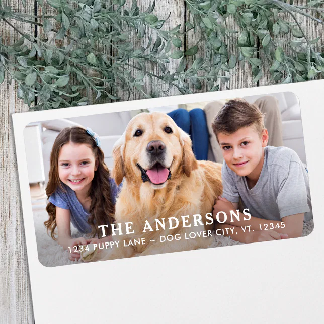 Modern Photo Personalized Return Address Label | Zazzle