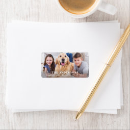 Modern Photo Personalized Return Address Label | Zazzle