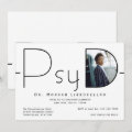 Modern Photo PsyD Graduation Invitation | Zazzle