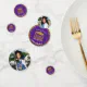Modern Photo Purple Gold Graduation Table Confetti | Zazzle
