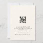 Modern Photo QR Code Script Cream Wedding Invitation | Zazzle