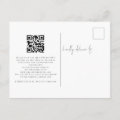 Modern Photo QR Code Script Wedding Invitation Postcard | Zazzle