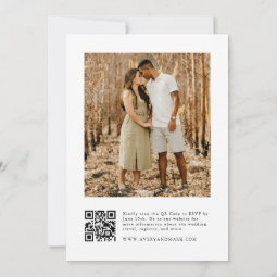 Modern Photo QR Code Wedding Invitation | Zazzle