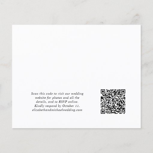 Modern Photo QR Code Wedding Reception Invitation | Zazzle