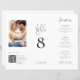Modern Photo QR Trifold Wedding Menu Table Number | Zazzle