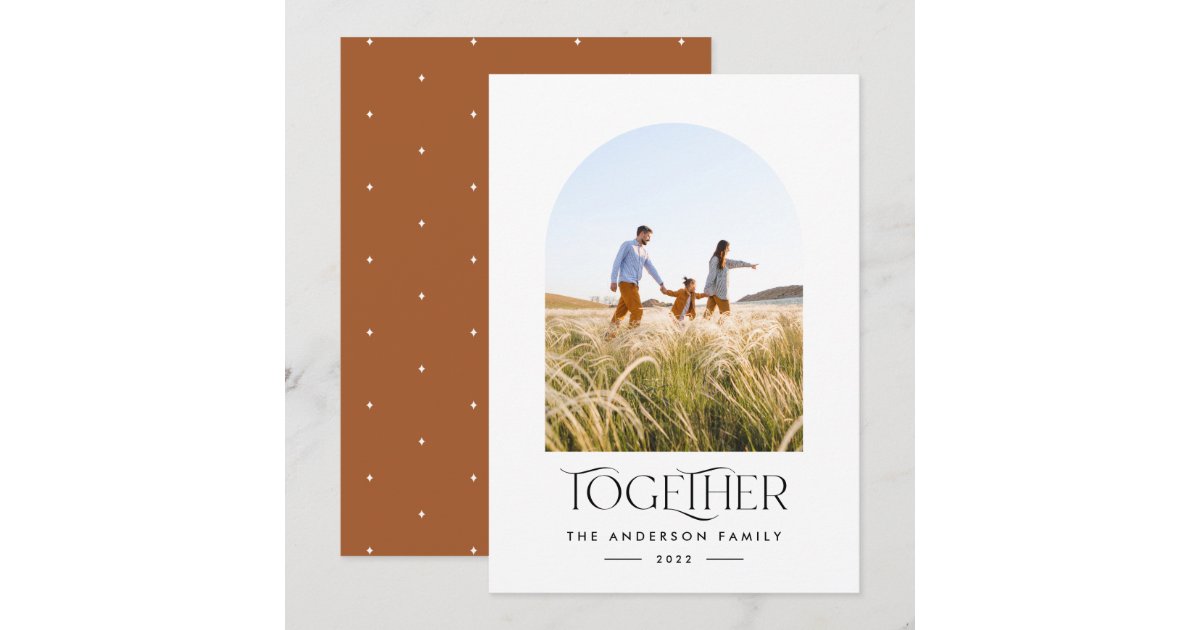 Modern photo rust arch together typography | Zazzle