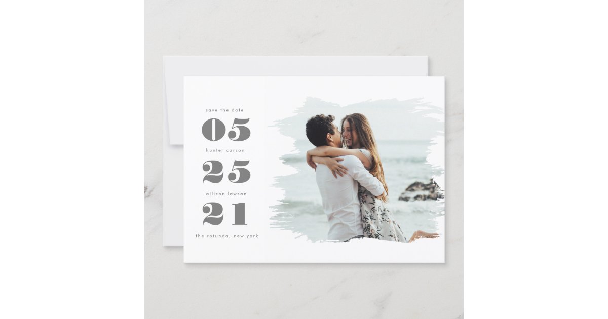Modern Photo Save the Date | Zazzle