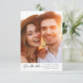 Modern Photo Script Font Wedding Save The Date | Zazzle