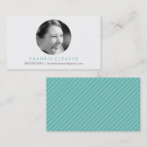 MODERN PHOTO SPOT headshot simple bold circle Business Card | Zazzle