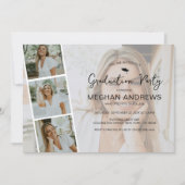 Modern Photo Strip Collage Graduation Party Invitation | Zazzle